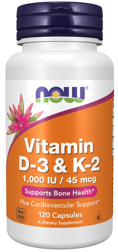 Vitamin D3 & K2 120 cap – Hillman Health Foods P: 855-264-7437